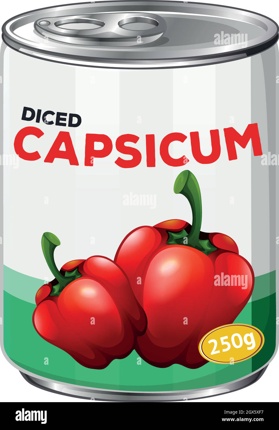 A Can Of Diced Capsicum Stock Vector Image And Art Alamy
