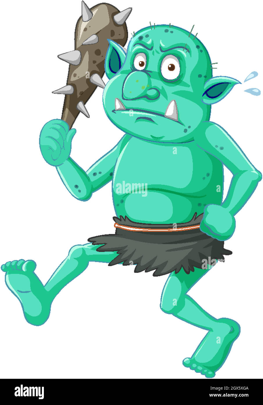 Illustration green monster troll character hi-res stock photography and ...