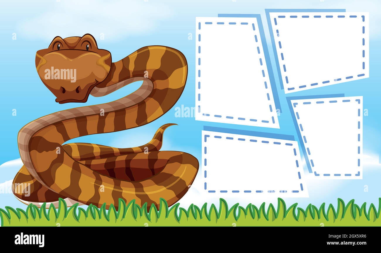 A snake on note template Stock Vector Image & Art - Alamy