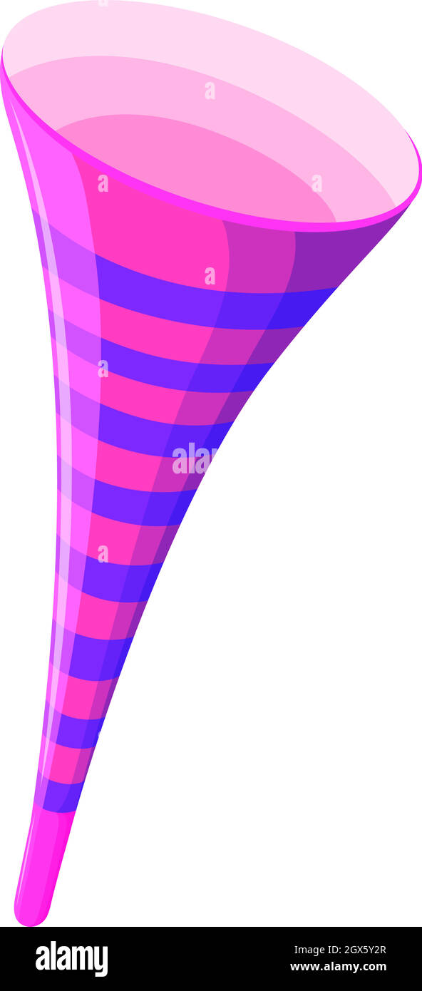 Party horn in pink and blue striped Stock Vector Image & Art - Alamy