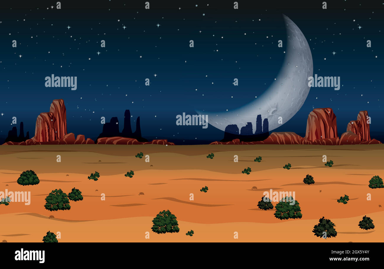 Desert view Stock Vector Images - Alamy