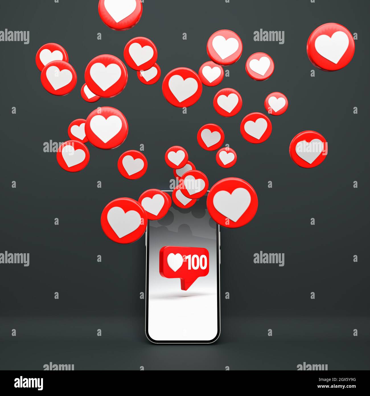 Social Media Concept - hunting for likes and attention. Like Counter ...