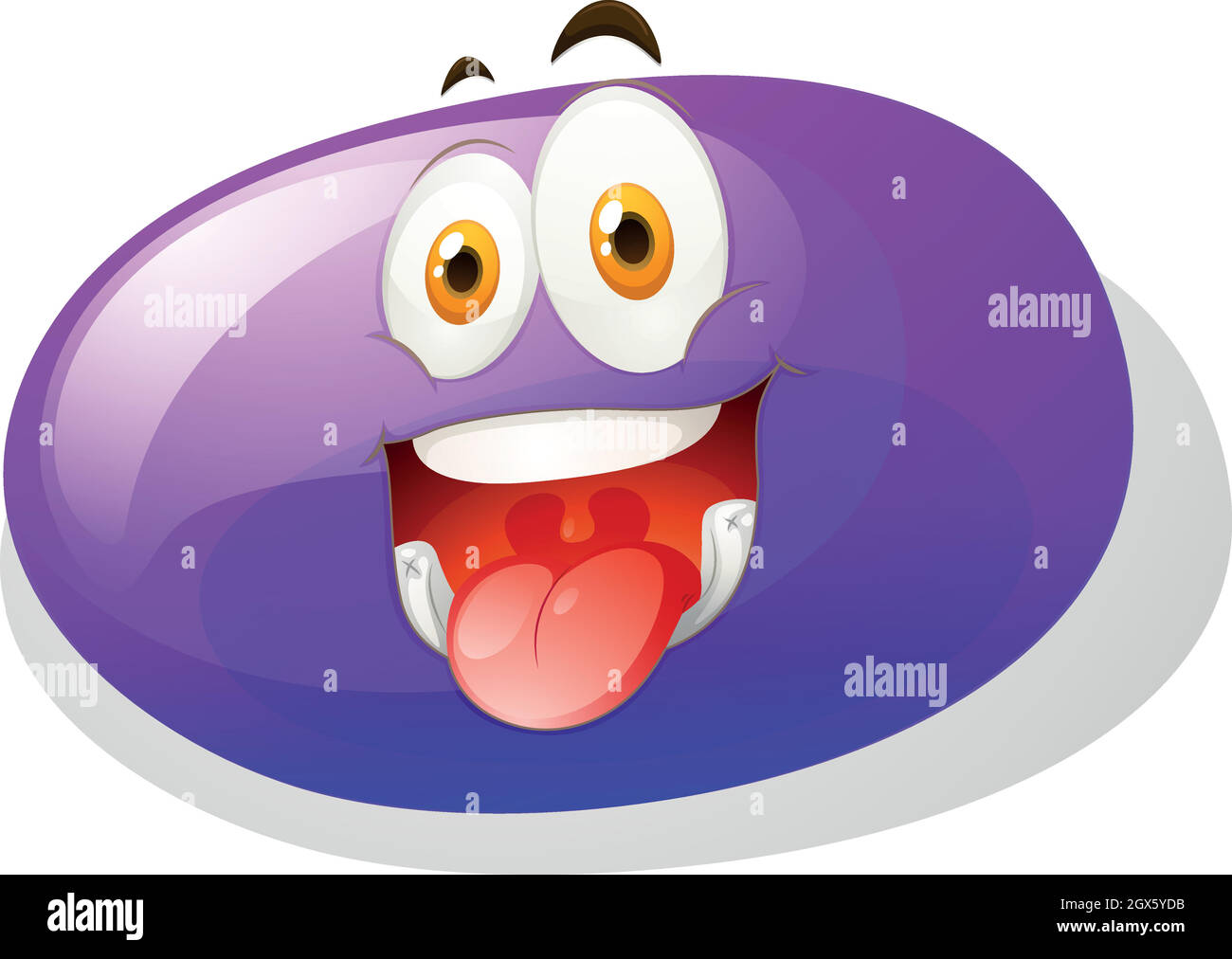 Purple slime with funny face Stock Vector Image & Art - Alamy