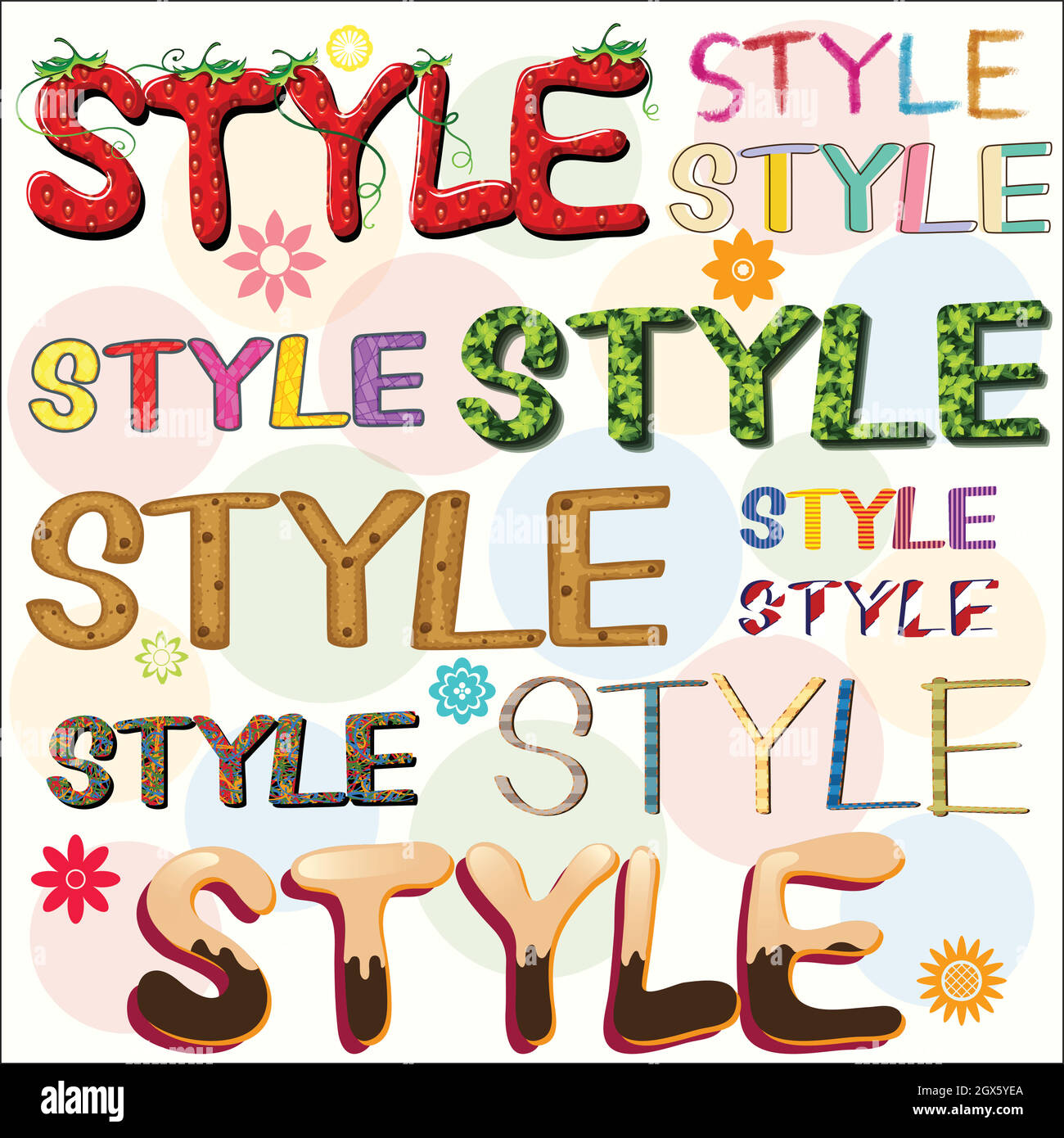 Unique font style Stock Vector Images - Alamy