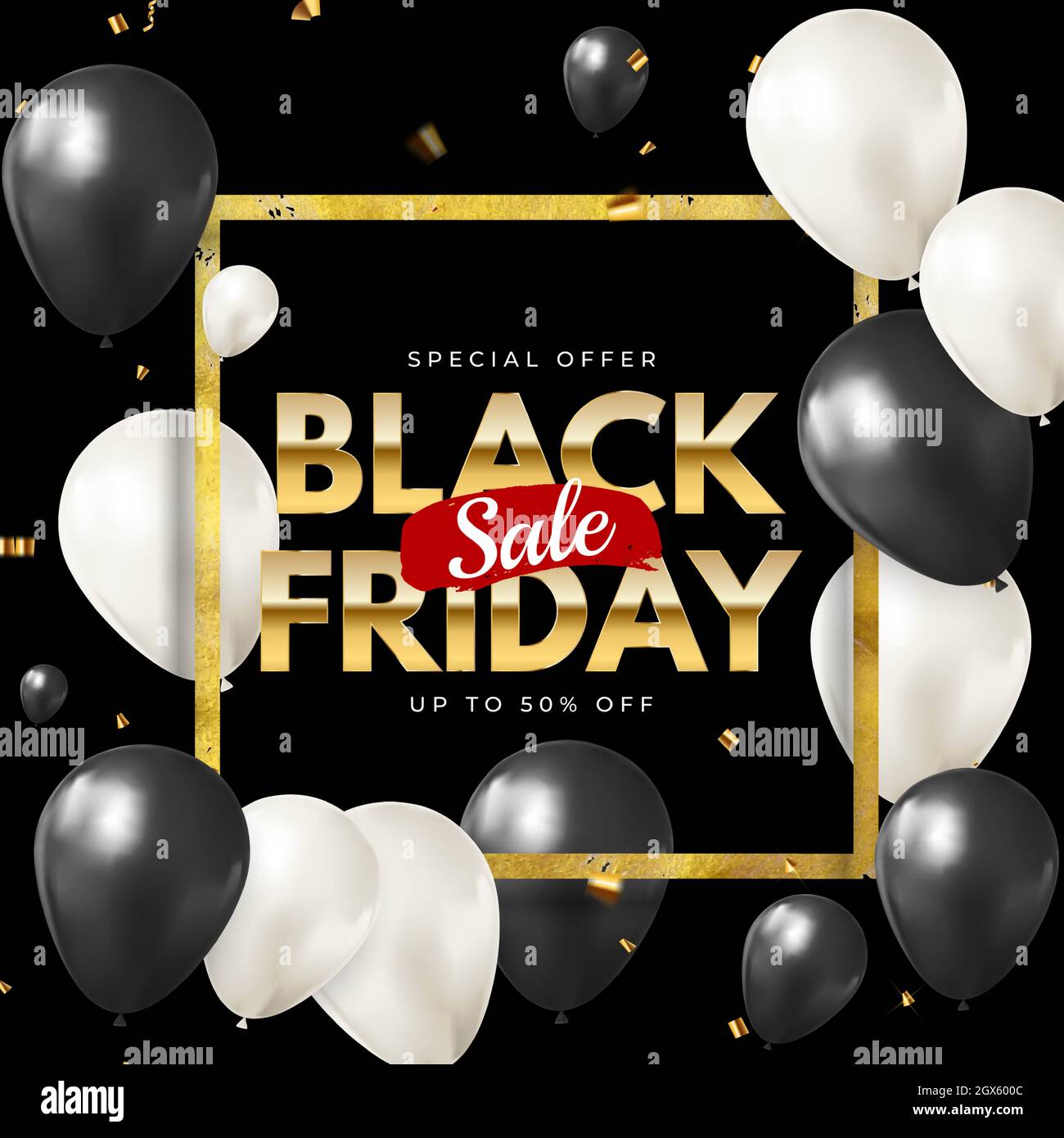 Black Friday Sale Banner Template. Vector Illustration EPS10 Stock ...