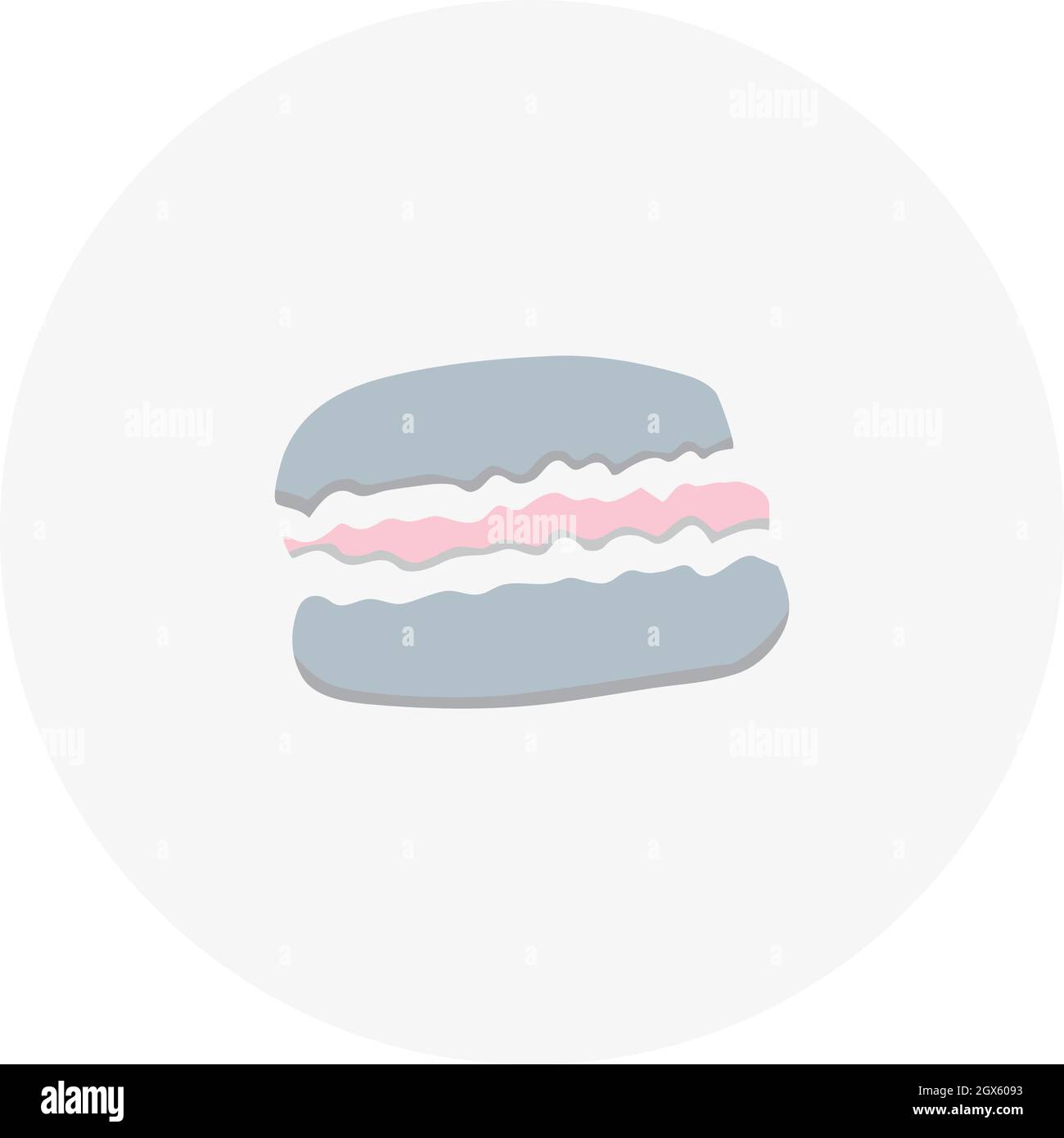 Hand-drawn macaron. Doodle style vector illustration. Design element ...
