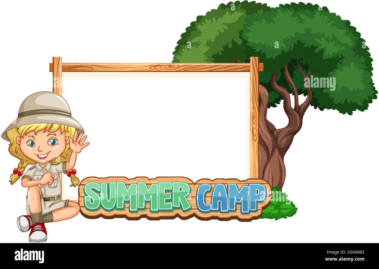 Summer camp image nature Stock Vector Images - Alamy