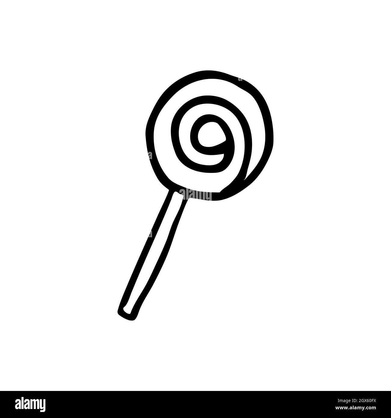 Hand drawn doodle style lollipop in vector. Isolated illustration on ...