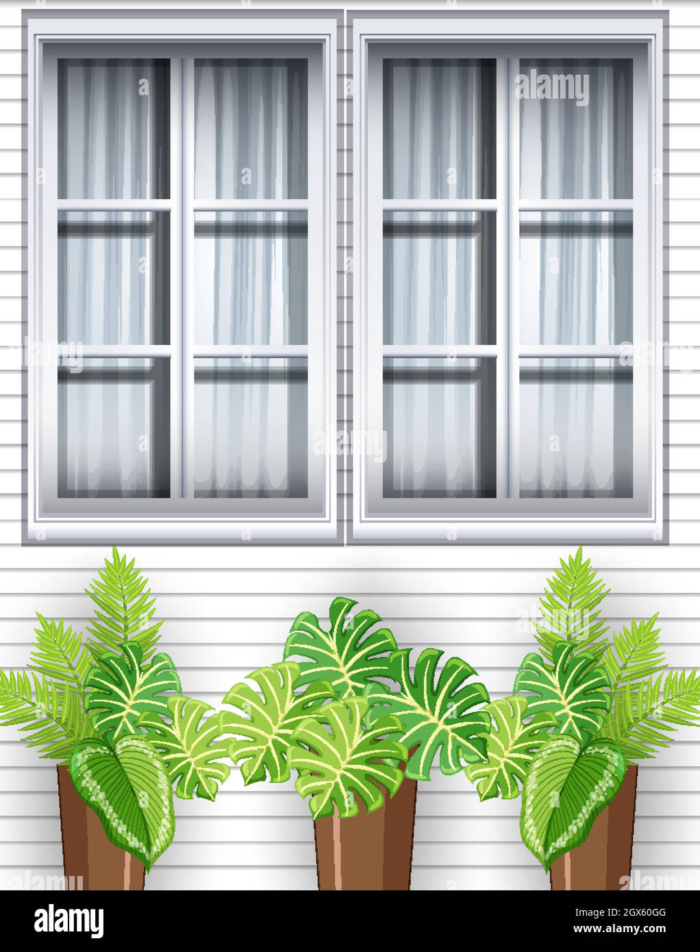 Decoration in front house Stock Vector Images - Alamy
