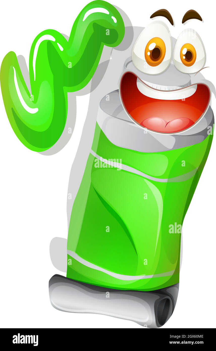 Green color in tube Stock Vector Image & Art - Alamy