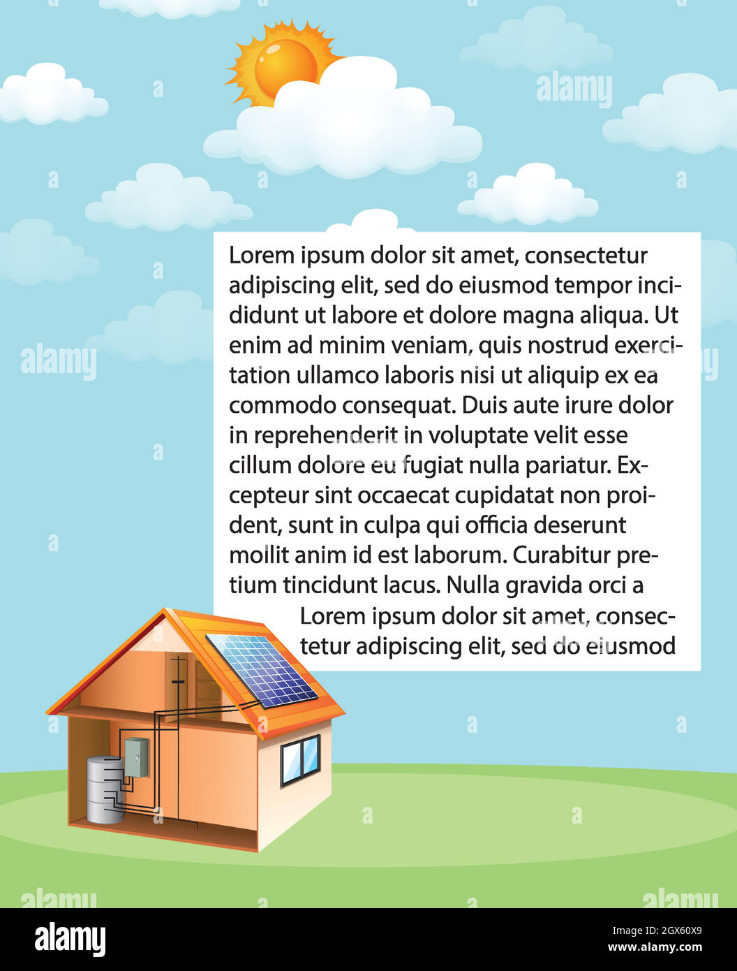 Diagram showing how solar cell works at home Stock Vector Image & Art ...