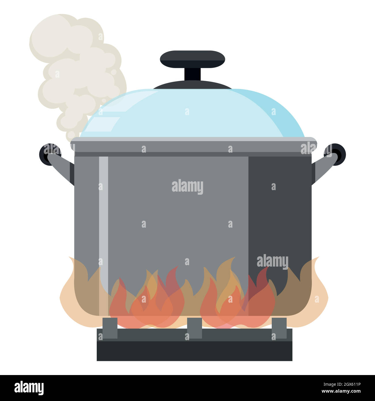 Food on fire Stock Vector Images - Alamy