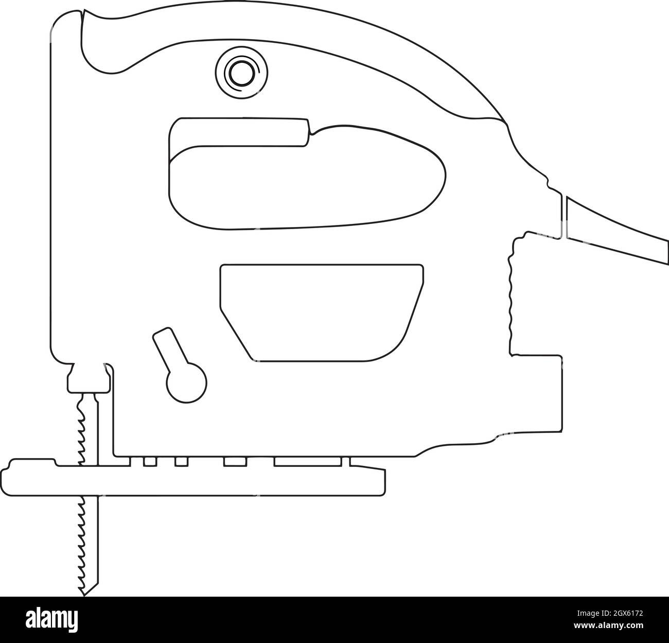 Electric jigsaw repair tool color vector illustration isolated Stock ...