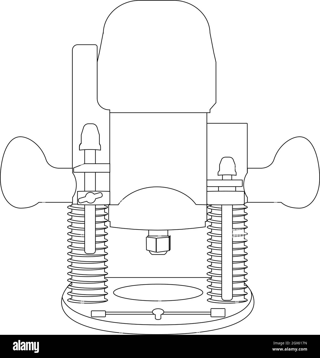 Ellectric power milling tool color vector illustration Stock Vector ...