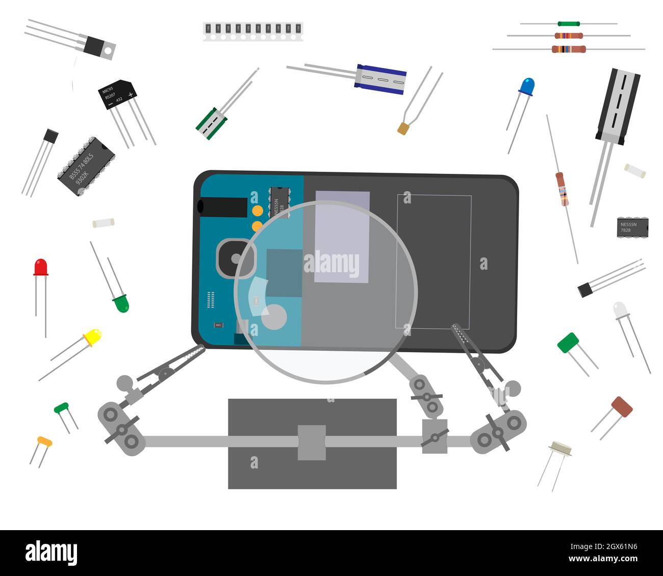 Device repair process Cut Out Stock Images & Pictures - Alamy