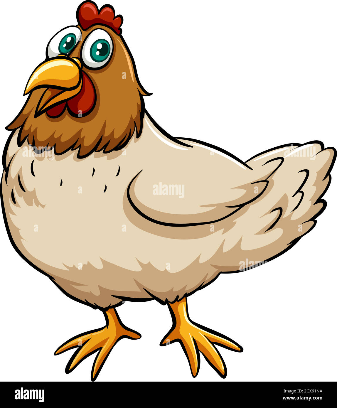 Fat spring chicken Stock Vector Image & Art - Alamy