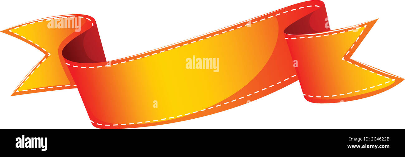 An empty orange ribbon template Stock Vector Image & Art - Alamy