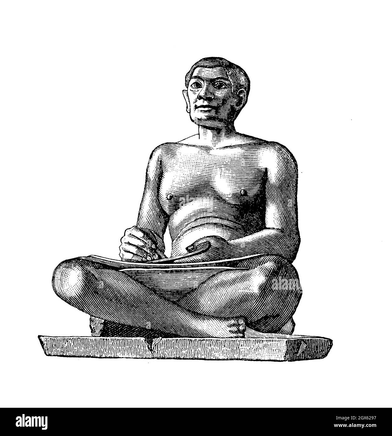 Ancient Egypt, scribe statue Stock Photo - Alamy