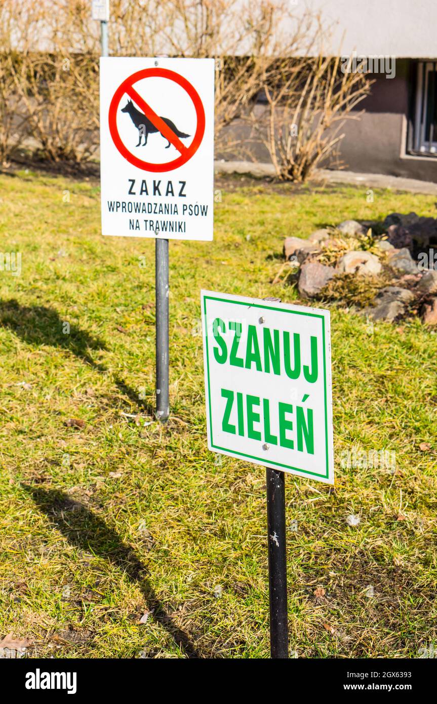 Polish signs hi-res stock photography and images - Alamy