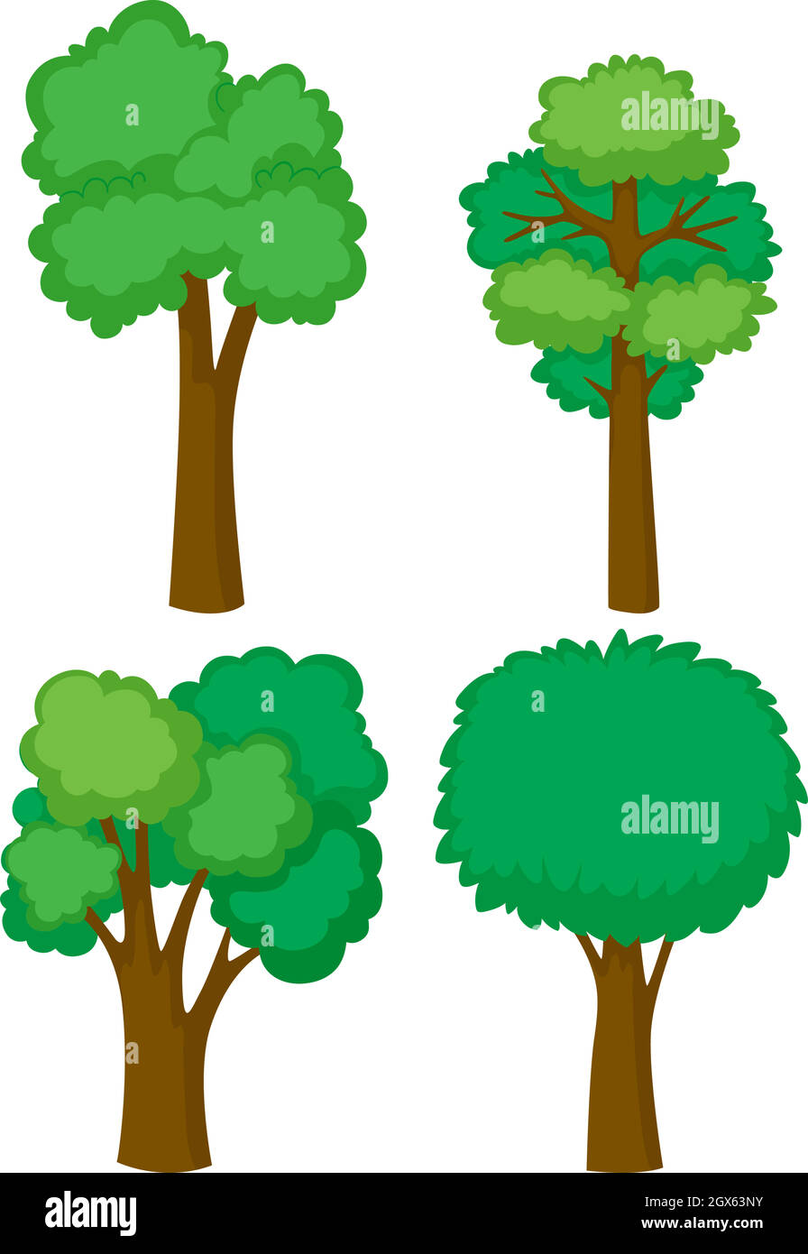 Four shapes of trees Stock Vector Image & Art - Alamy