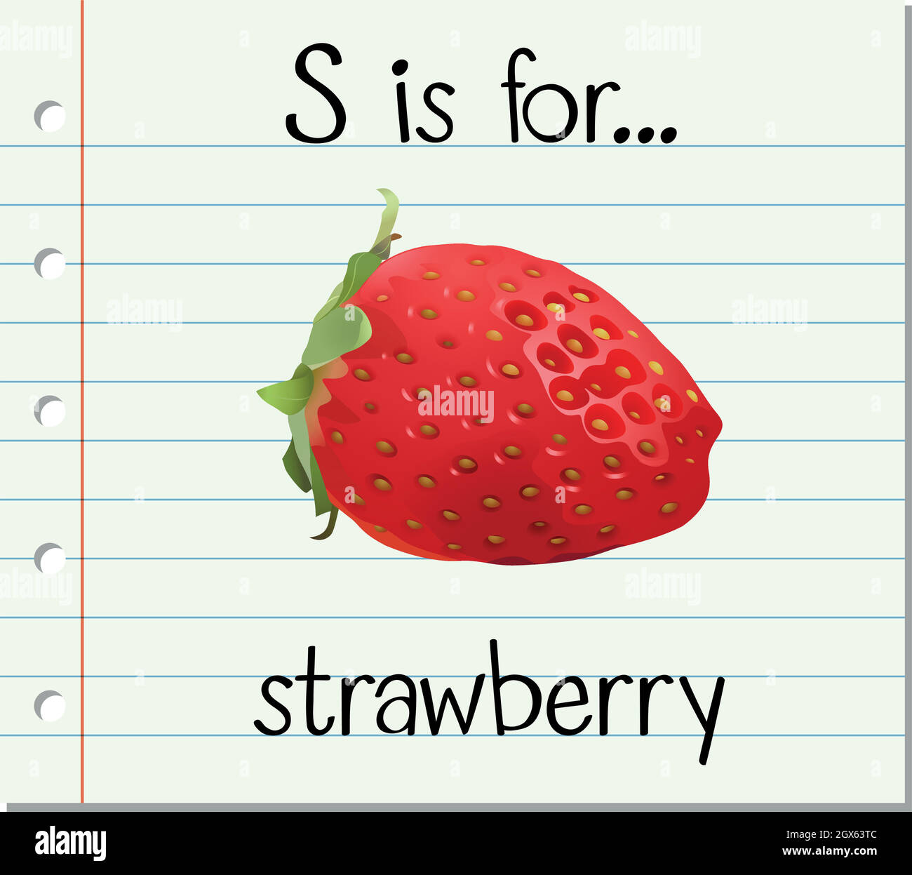 Flashcard letter S is for strawberry Stock Vector Image & Art - Alamy