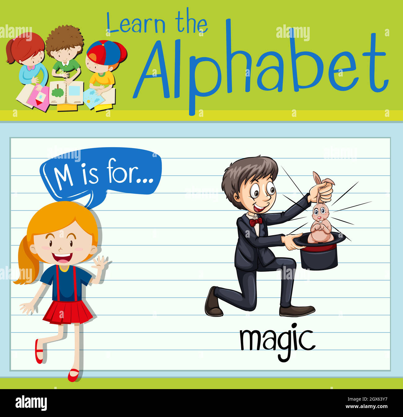Flashcard letter M is for magic Stock Vector Image & Art - Alamy