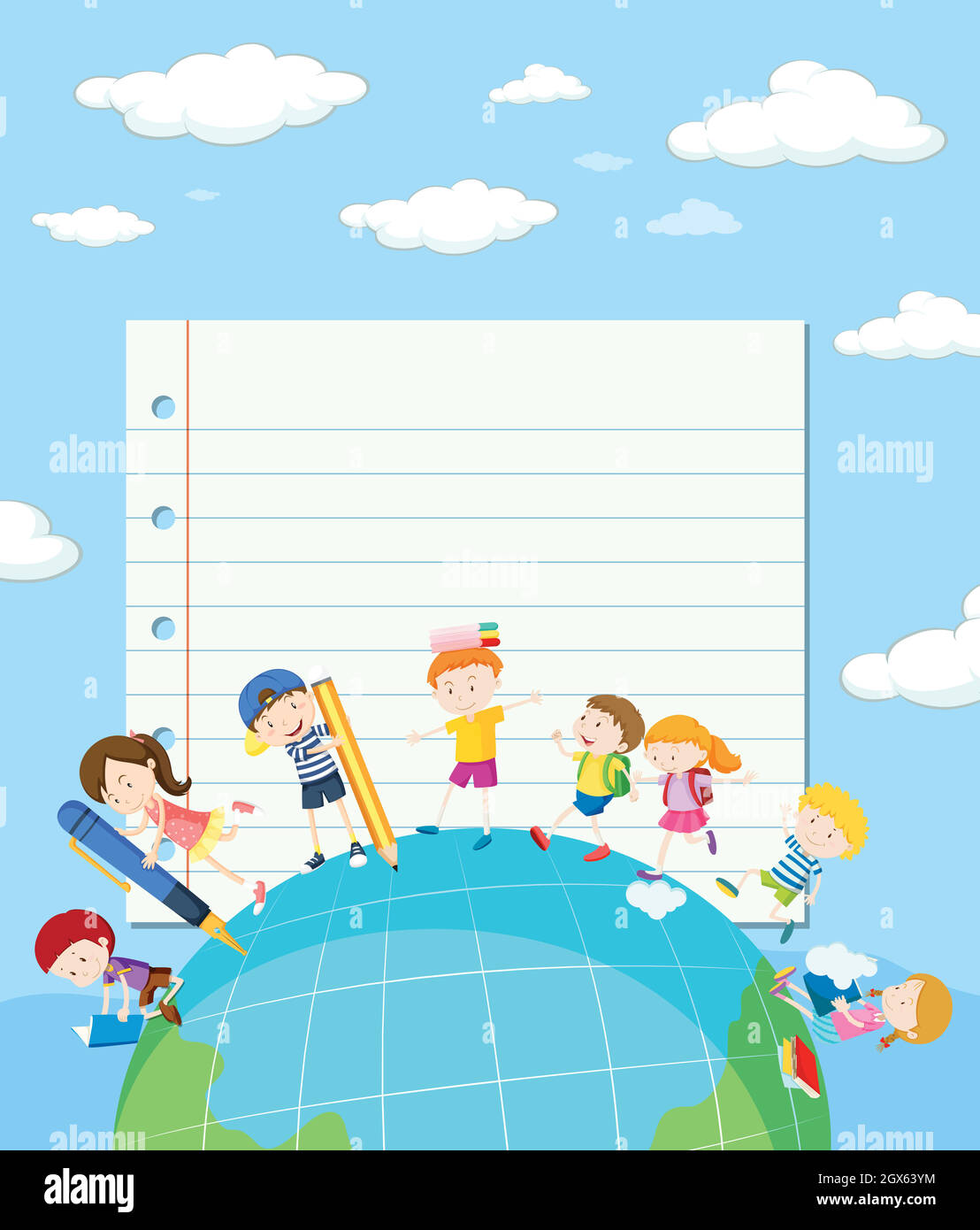 Kids line drawing Stock Vector Images - Alamy