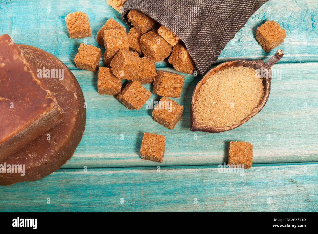 Panela, Cubed and Bulk Sugar; Derived From The Sugar Cane Plant Stock ...