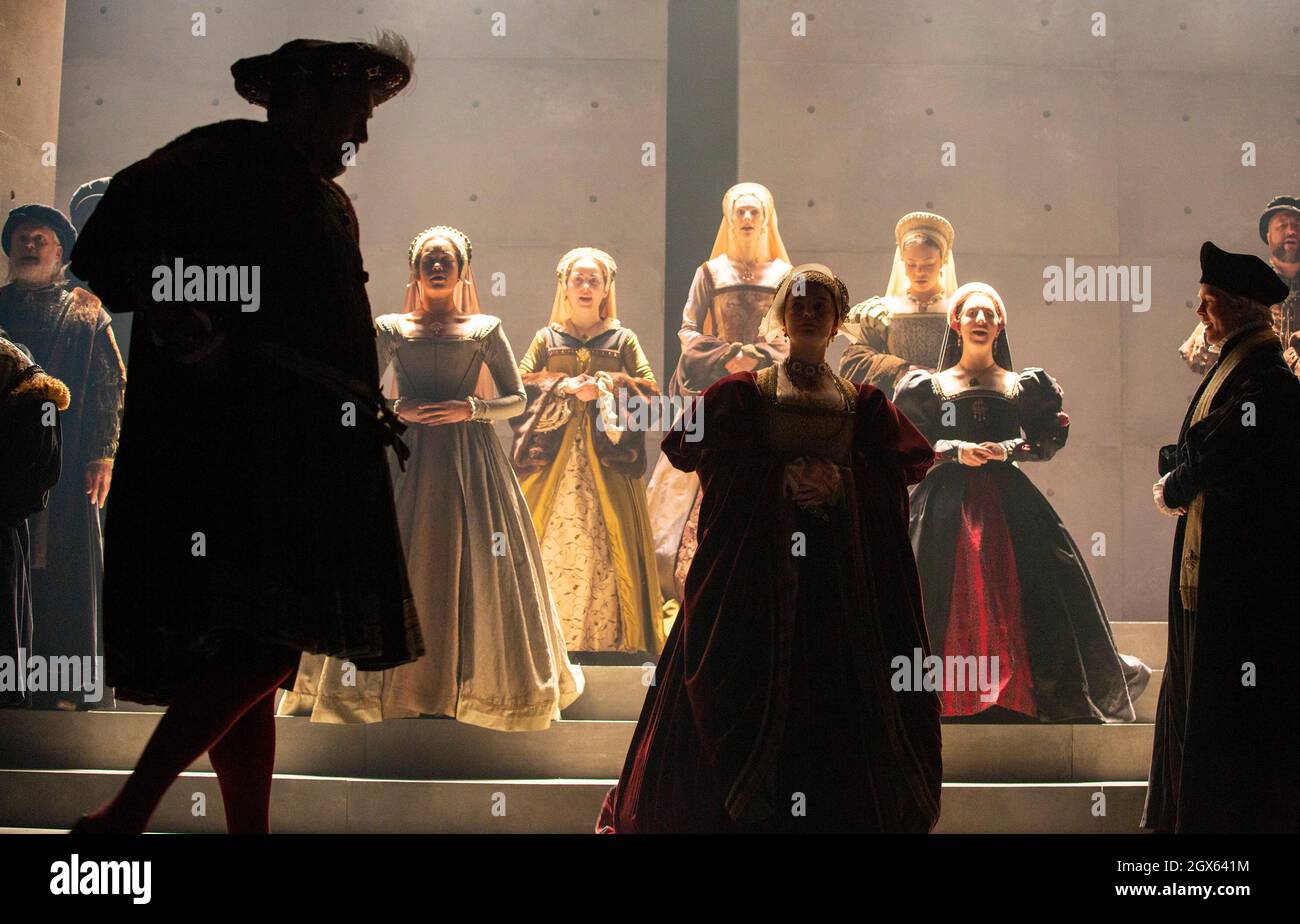 l-r: Nathaniel Parker (King Henry VIII), Rosanna Adams (Anna), Giles ...