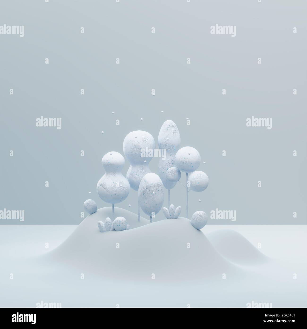 Snowfall fantasy forest christmas 3d hi-res stock photography and ...