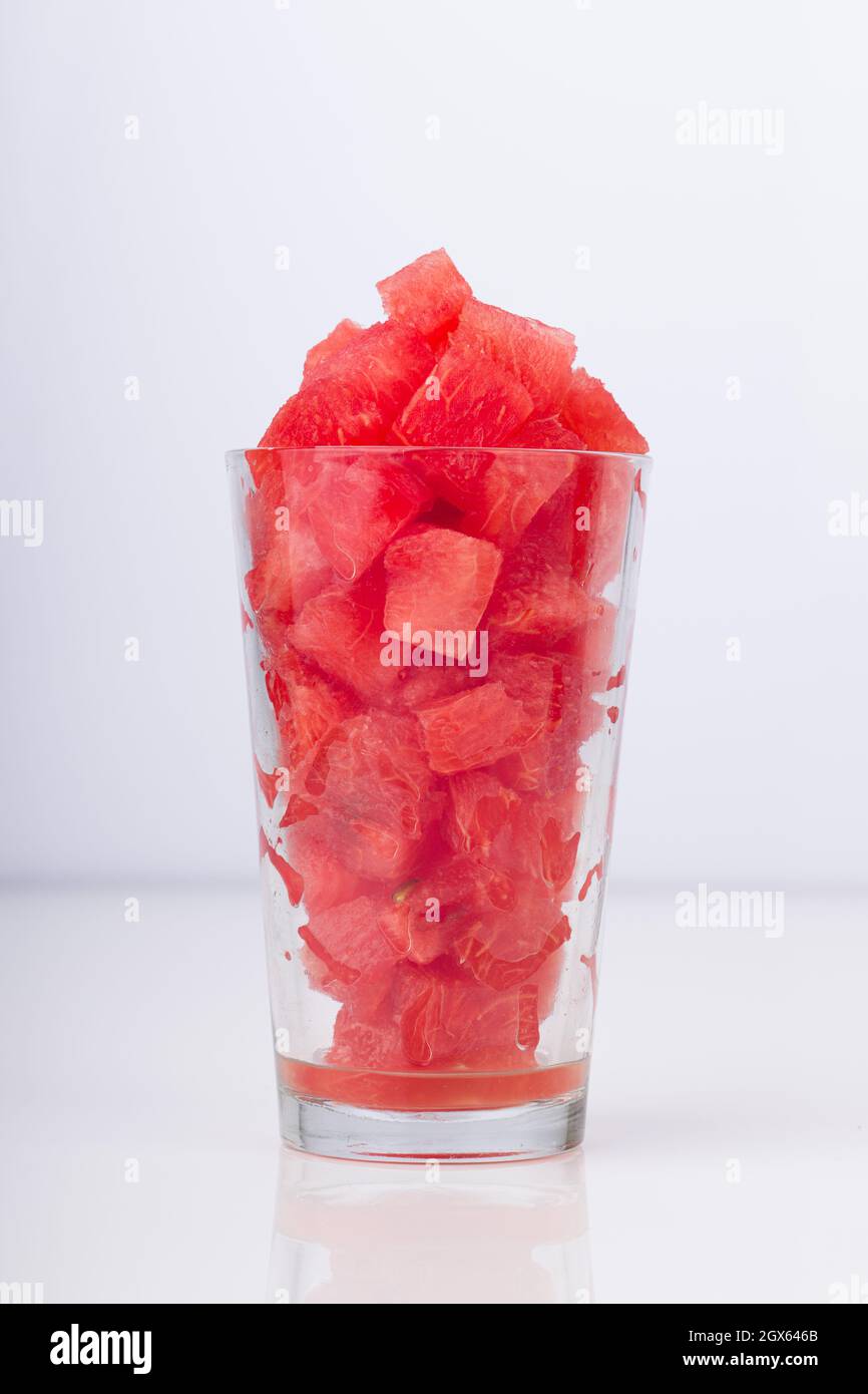 Watermelon Slices,cutpiece of watermelon arranged in a white ...