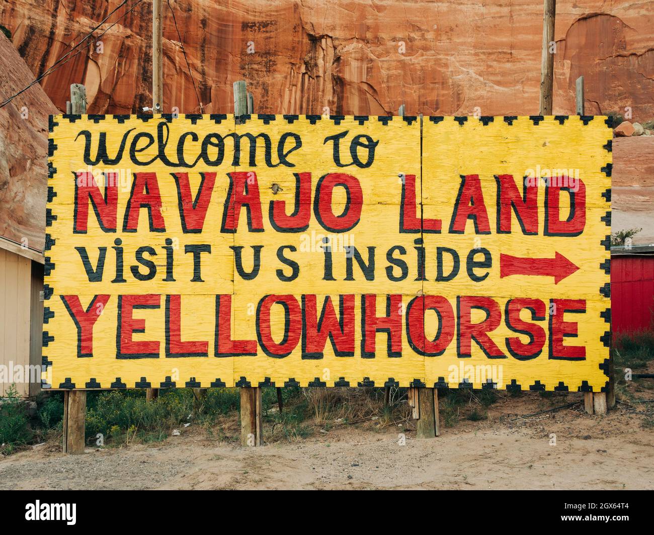 Navajo land sign hi-res stock photography and images - Alamy