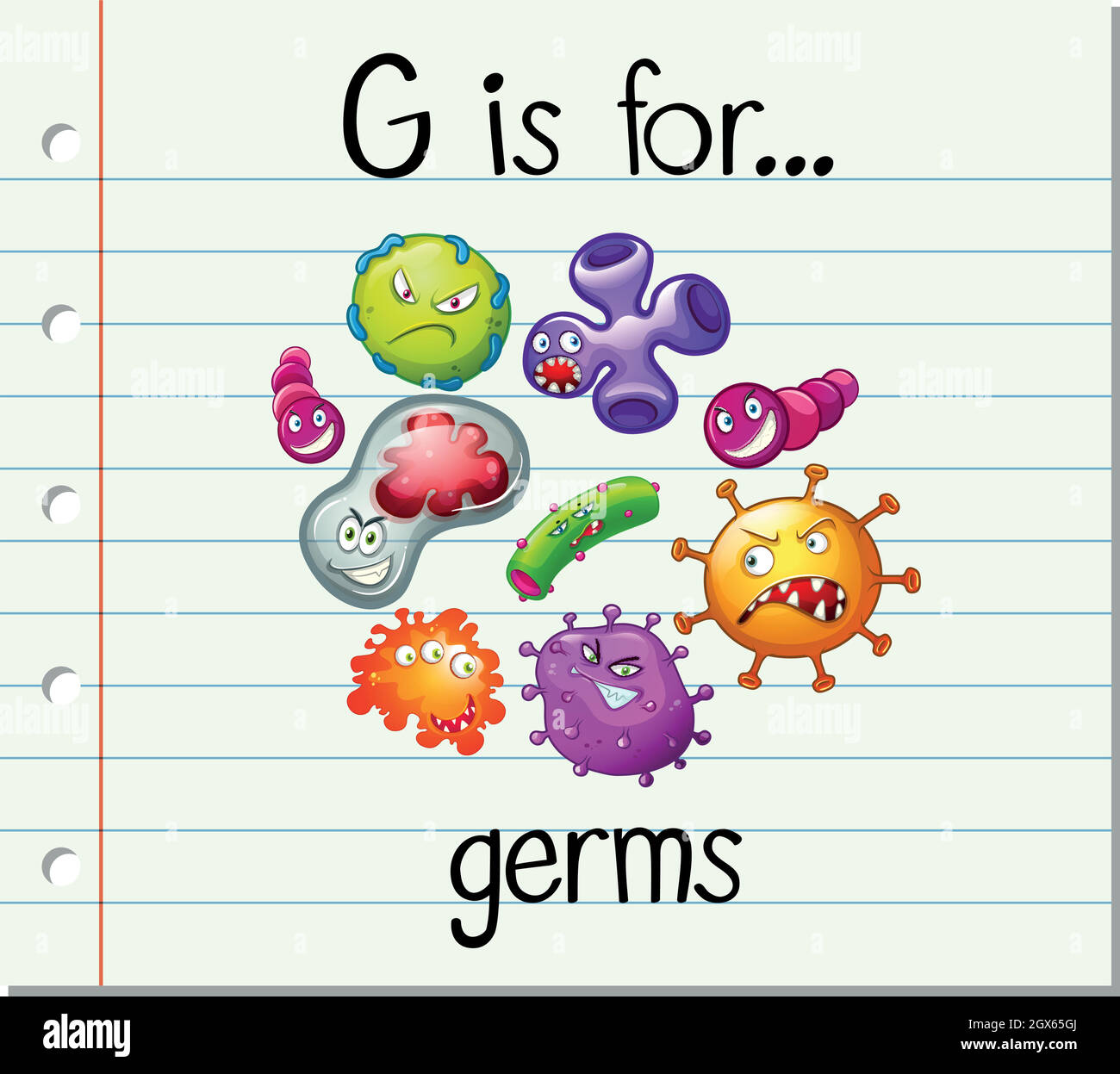 Flashcard letter G is for germs Stock Vector Image & Art - Alamy