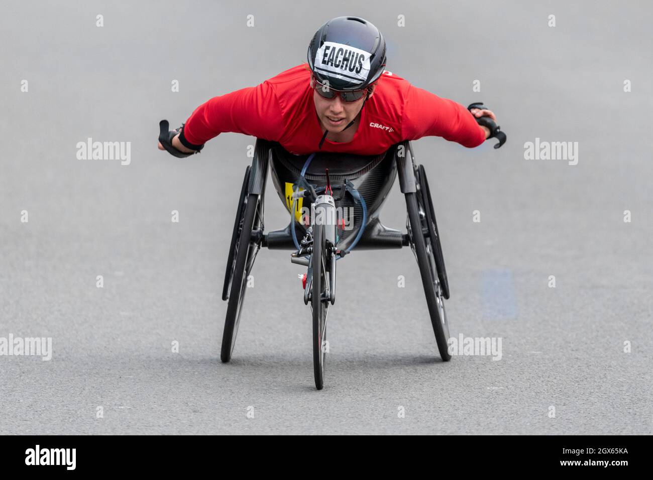 Patricia Eachus racing in the Virgin Money London Marathon 2021 ...