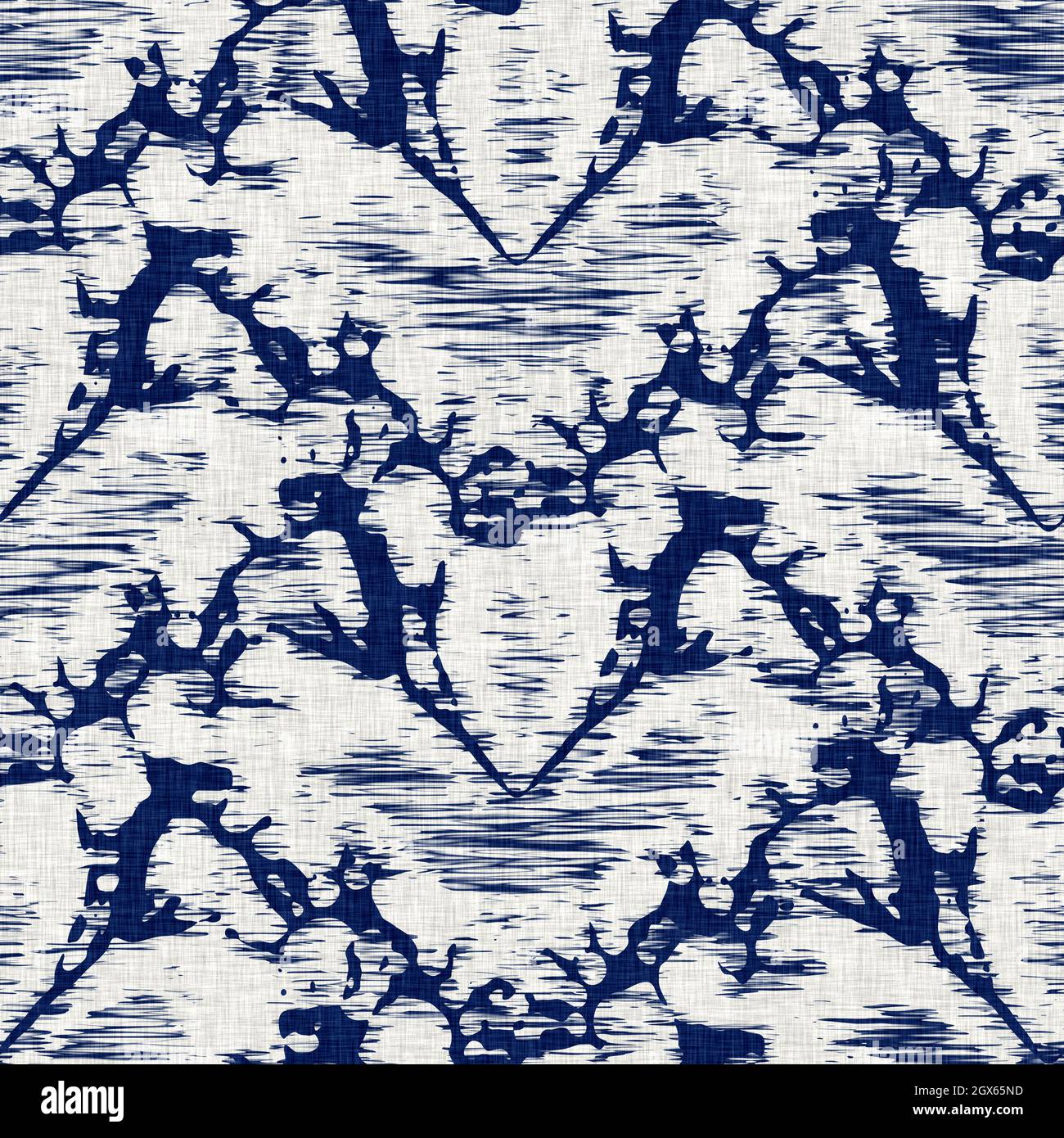 Indigo dyed fabric flower pattern texture. Seamless textile fashion ...