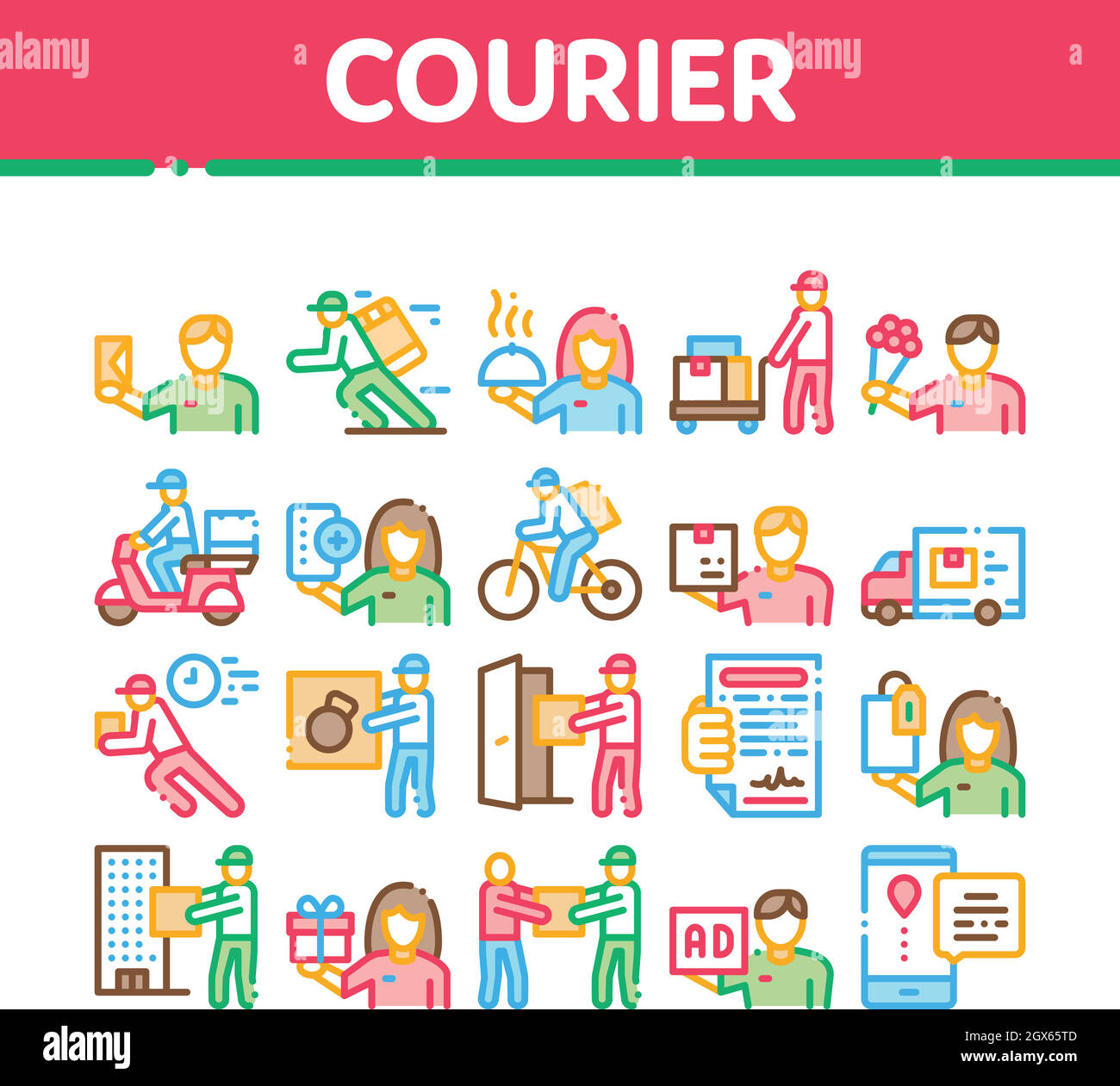 Courier collection hi-res stock photography and images - Alamy
