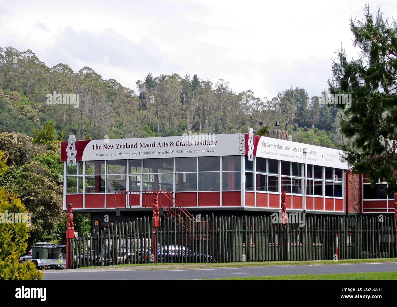 New zealand maori arts and crafts institute exterior building hi-res ...