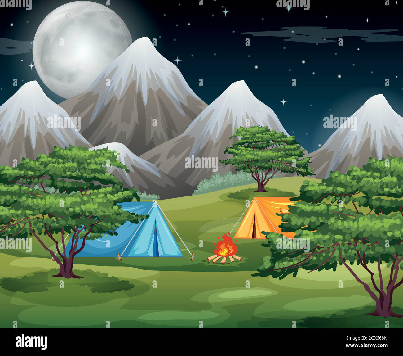 Fire spring fire in forest Stock Vector Images - Alamy