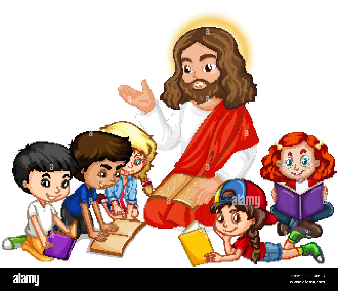 Jesus preaching art Stock Vector Images - Alamy