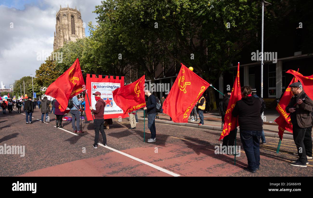 Manchester, UK. Sunday 3rd October, 2021. March and rally to protest ...