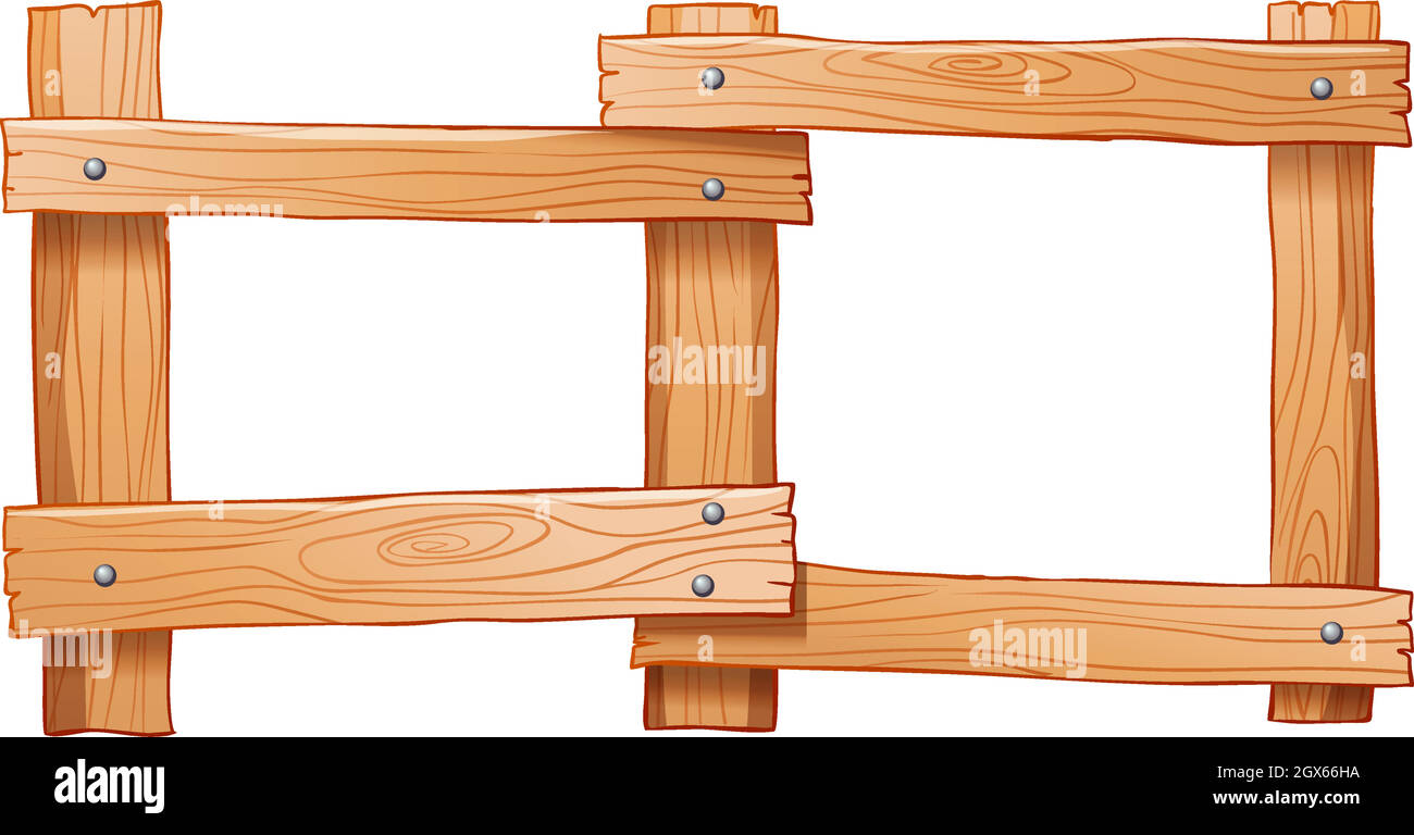 A fence made of wood Stock Vector Images - Alamy
