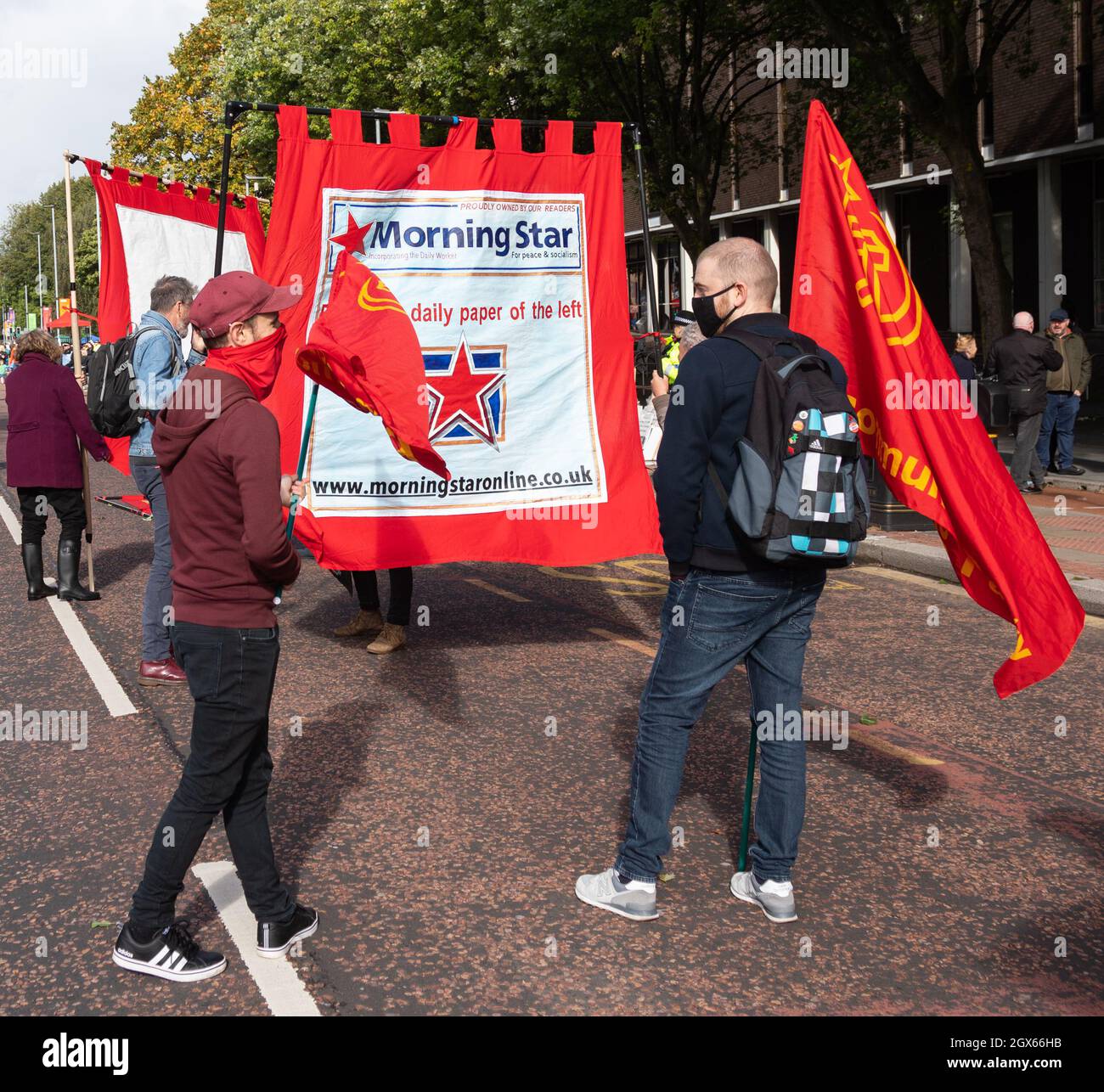 Manchester, UK. Sunday 3rd October, 2021. March and rally to protest ...