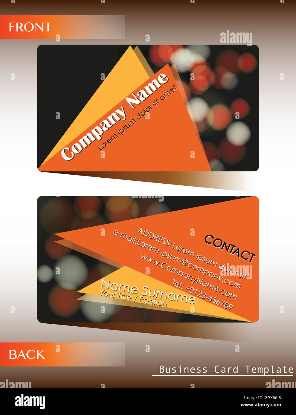 Number logo corporate business card Stock Vector Images - Alamy