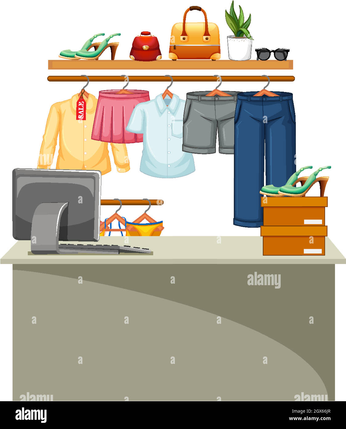 Store interior display Stock Vector Images - Alamy