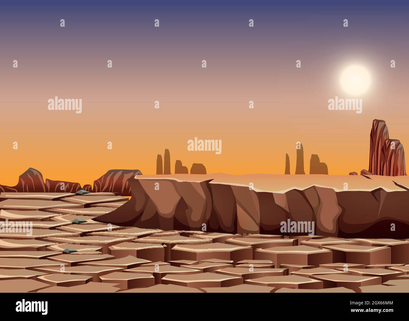 Scenic red rock landscape Stock Vector Images - Alamy