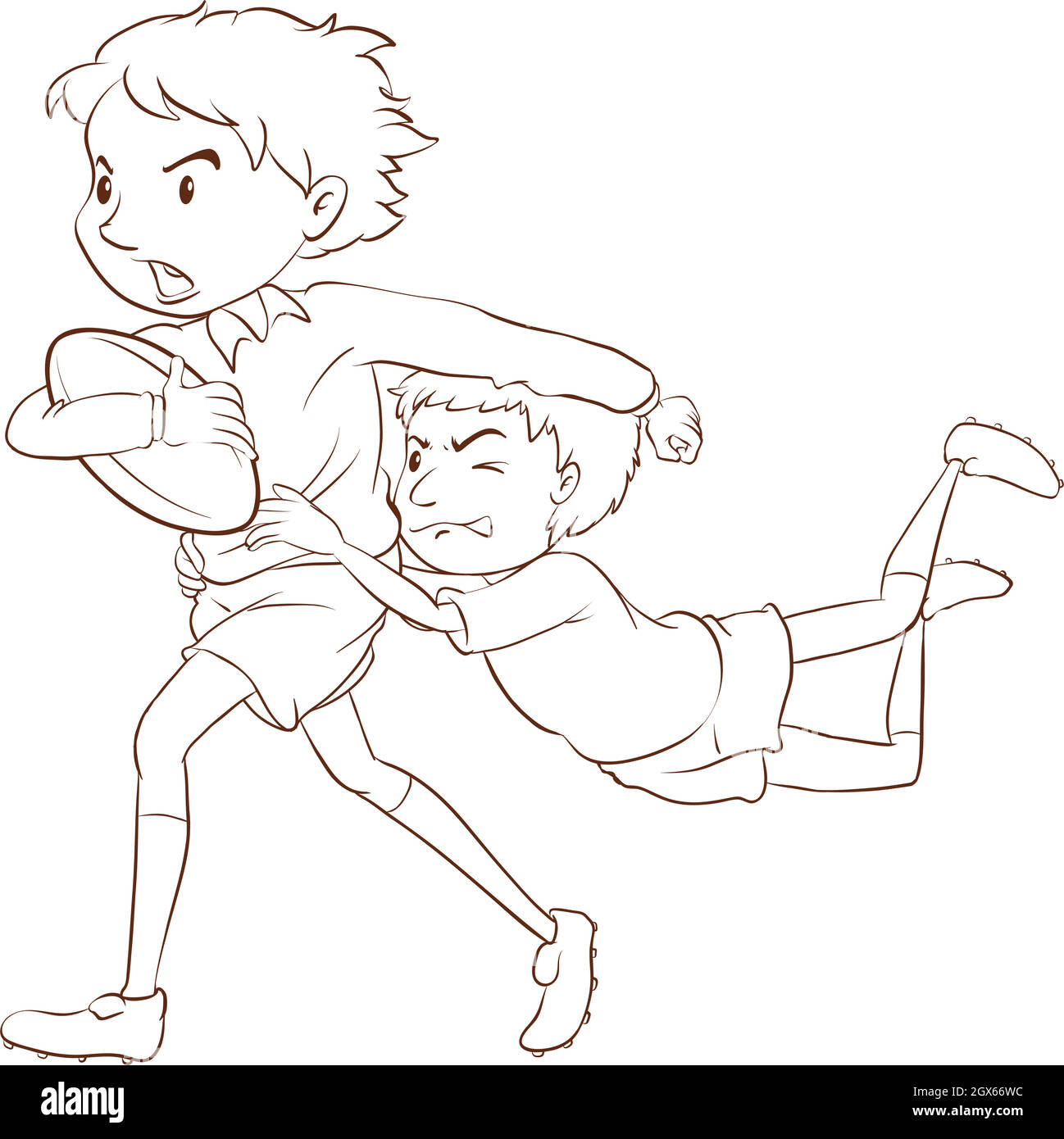 A simple sketch of people playing rugby Stock Vector Image & Art - Alamy