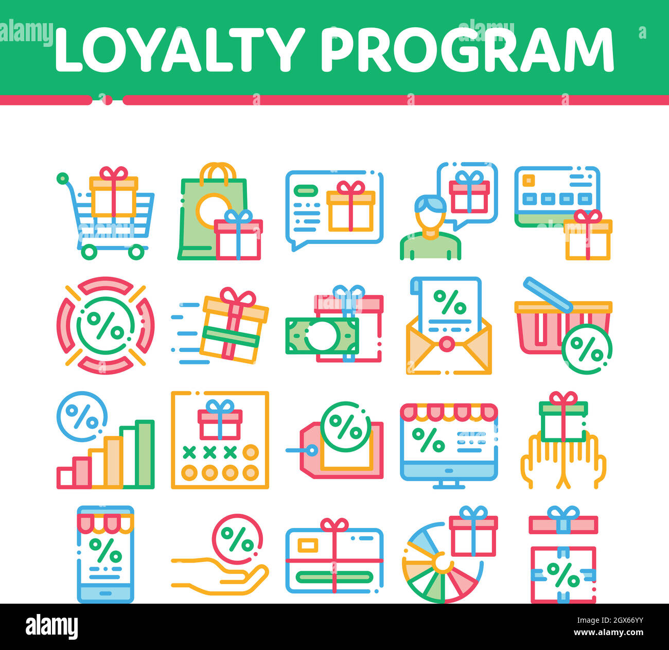 Loyalty Program For Customer Icons Set Vector Stock Vector Image & Art - Alamy