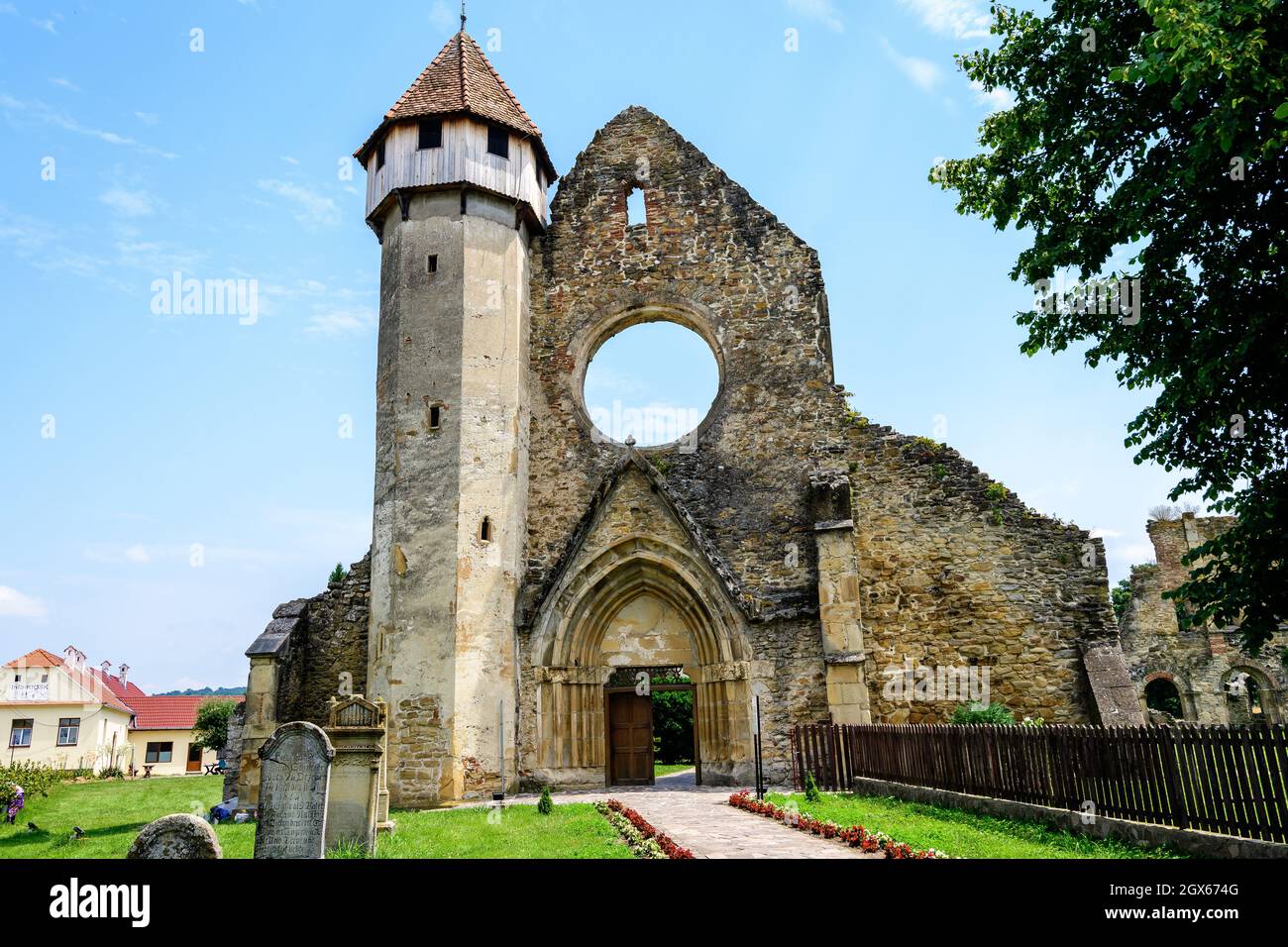 The ruins of the Carta Cistercian (Benedictine) monastery (Manastirea ...