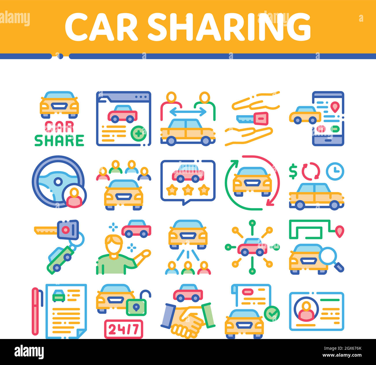Car sharing logo Stock Vector Images - Alamy
