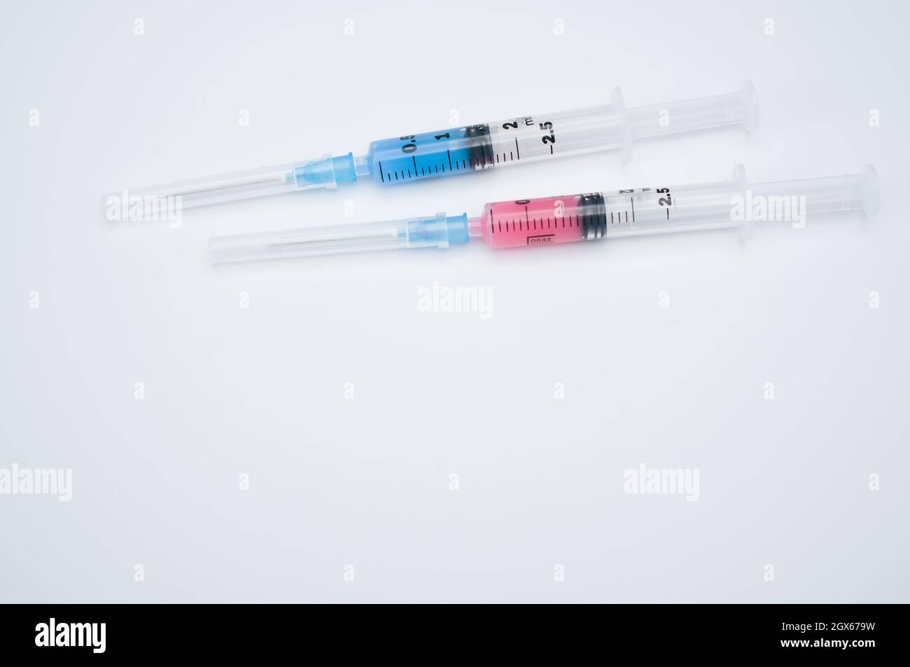 isolated sterilized injection syringe on a white background Stock Photo ...